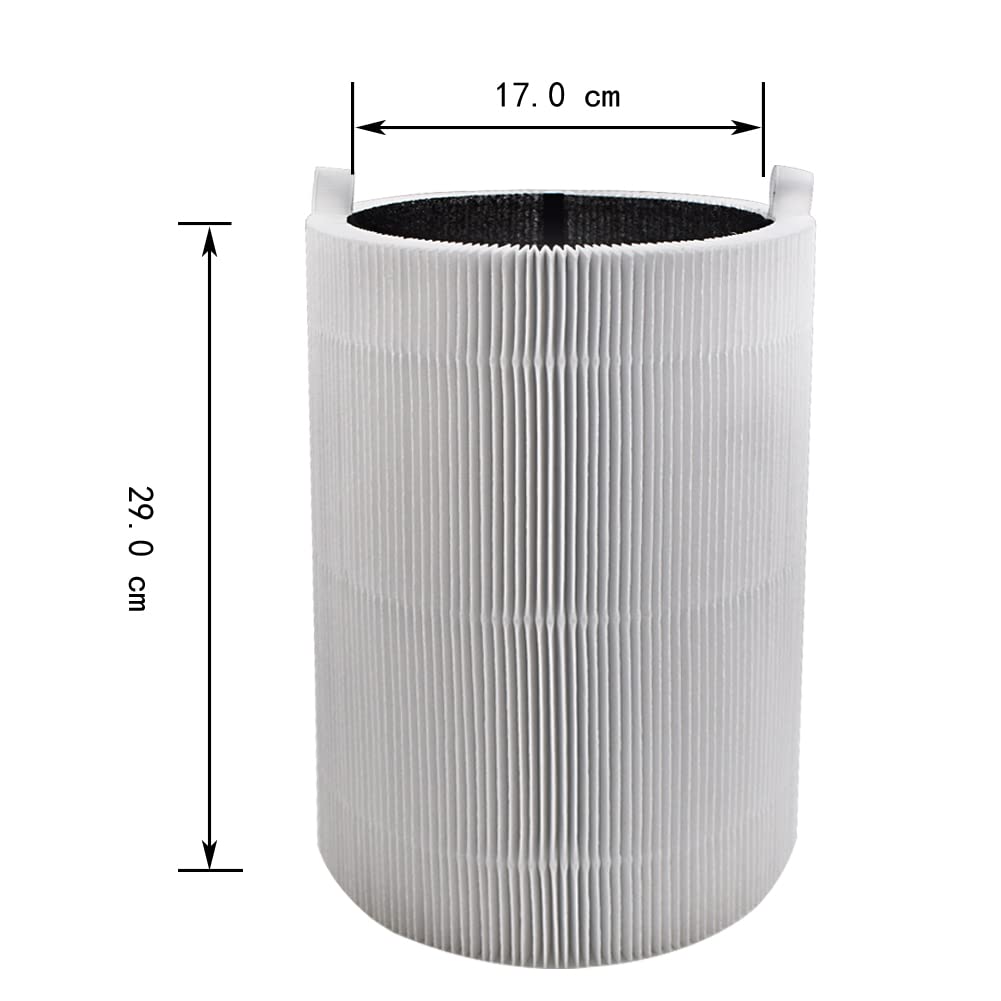 2-Pack Replacement Carbon HEPA Filters & Fabric Pre-Filter Compatible with Blueair Blue Pure 411, 411+, 411 Auto and MINI Air Purifiers