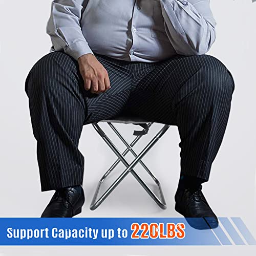 2 Pack Ultralight Camping Stool, Portable Folding Stool for Adults Fishing Outdoor Hiking Gardening Backpacking Travelling Walking with Carry Bag