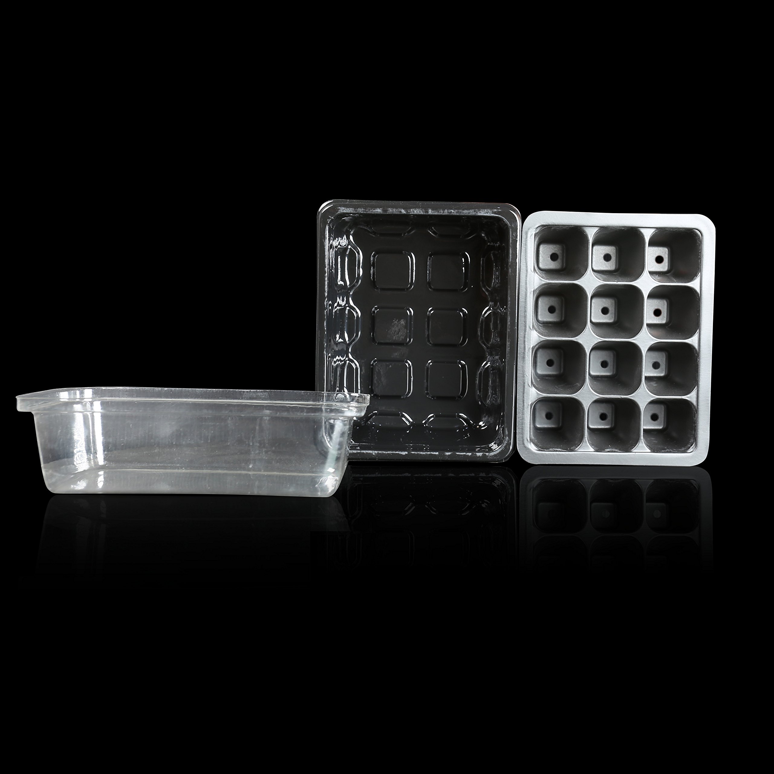 12 Grow Trays with Humidity Dome and Cell Insert - Mini Propagator for Seed Starting and Growing Healthy Plants - Durable, Reusable and Recyclable β 10 Pack β 120 Cells (12 Grow Trays)
