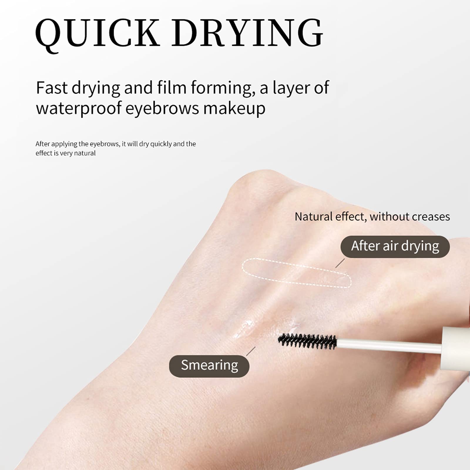 PASNOWFU Clear Eyebrow Setting Gel, 2 PCS Brow Fix Gel, Waterproof And Sweat-Proof Eyebrow Repair Liquid Brows Styling Beauty Salon Home Use Makeup