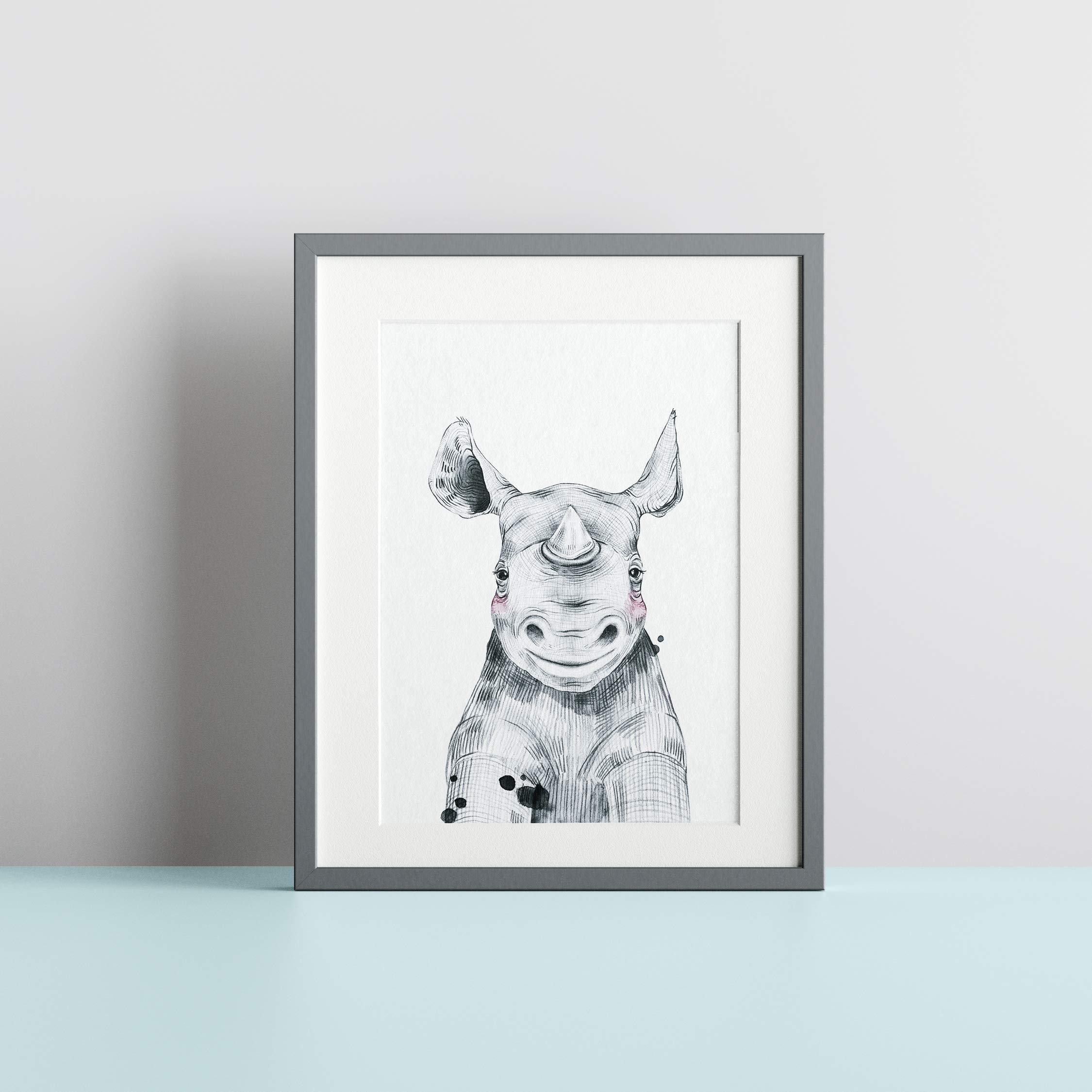 Generic Cotton Paperie Black and White Safari Nursery Decor Animals Prints Set of 6 (Unframed) Nursery Wall Decor Art (8x10),safari-babies-5-4/0
