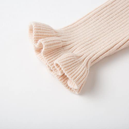 Curipeer Infant Toddler Girls Sweater Dresses Long Sleeve Ribbed Knit Pullover Ruffle Cozy Dress 4T