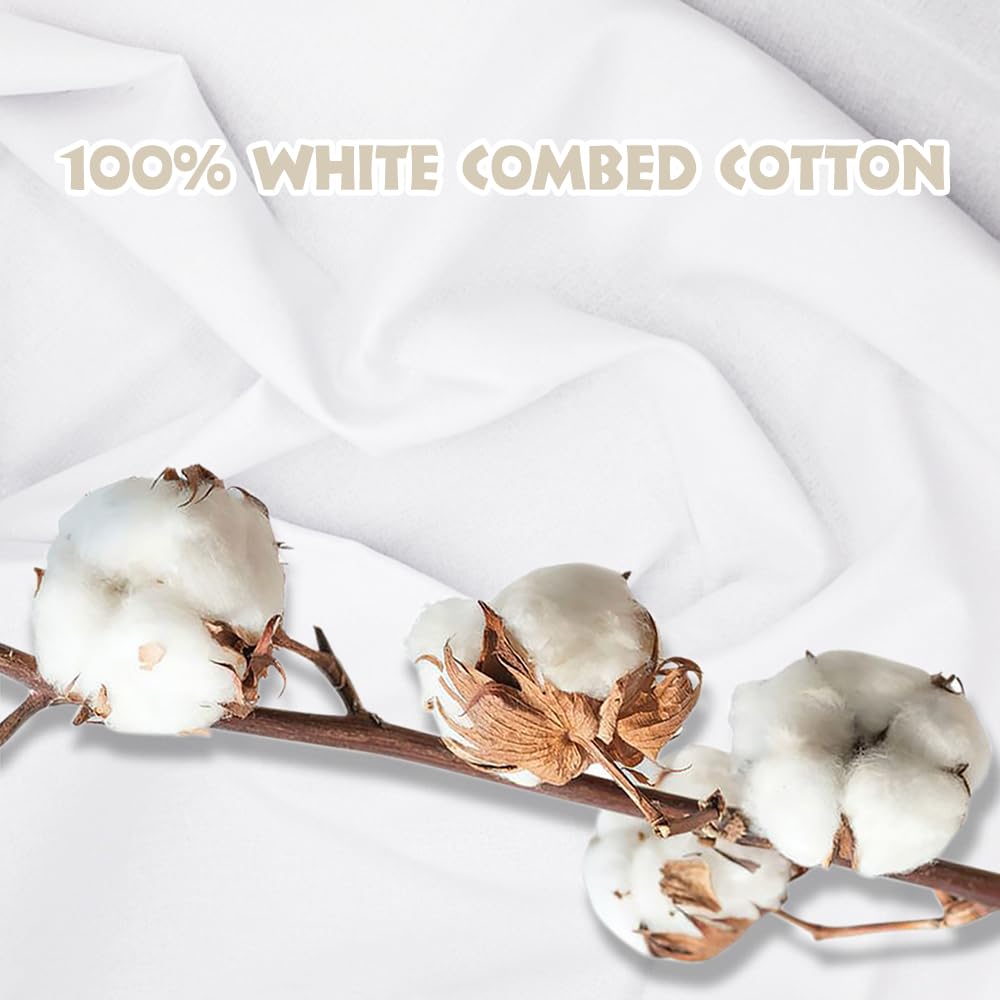 Cotton Fabric: 63 inch x 5 Yards Unbleached Muslin Linen Fabric Perfect for Sewing, Apparel, and Craft(Bleached