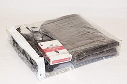 Clear Vinyl Zippered Storage Bags 9 x 11 x 2 Inch with Display Pocket 10-Pack