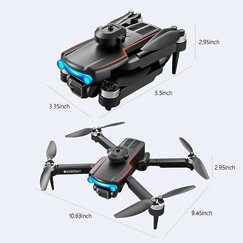 Aerial Photography Drone With Brushless Motor - Foldable Drone Toy For Kids - Remote Control Quadcopter With 4K HD FPV Camera, Altitude Hold, Headless Mode And One Key Start - Gifts