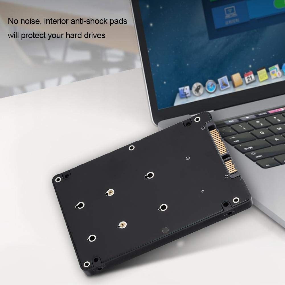 2.5-Inch Size Plug and Play, Lightweight External Hard Disk, Interior Anti-Shock Pads Durable External Solid State Drives, for Desktops(Black)