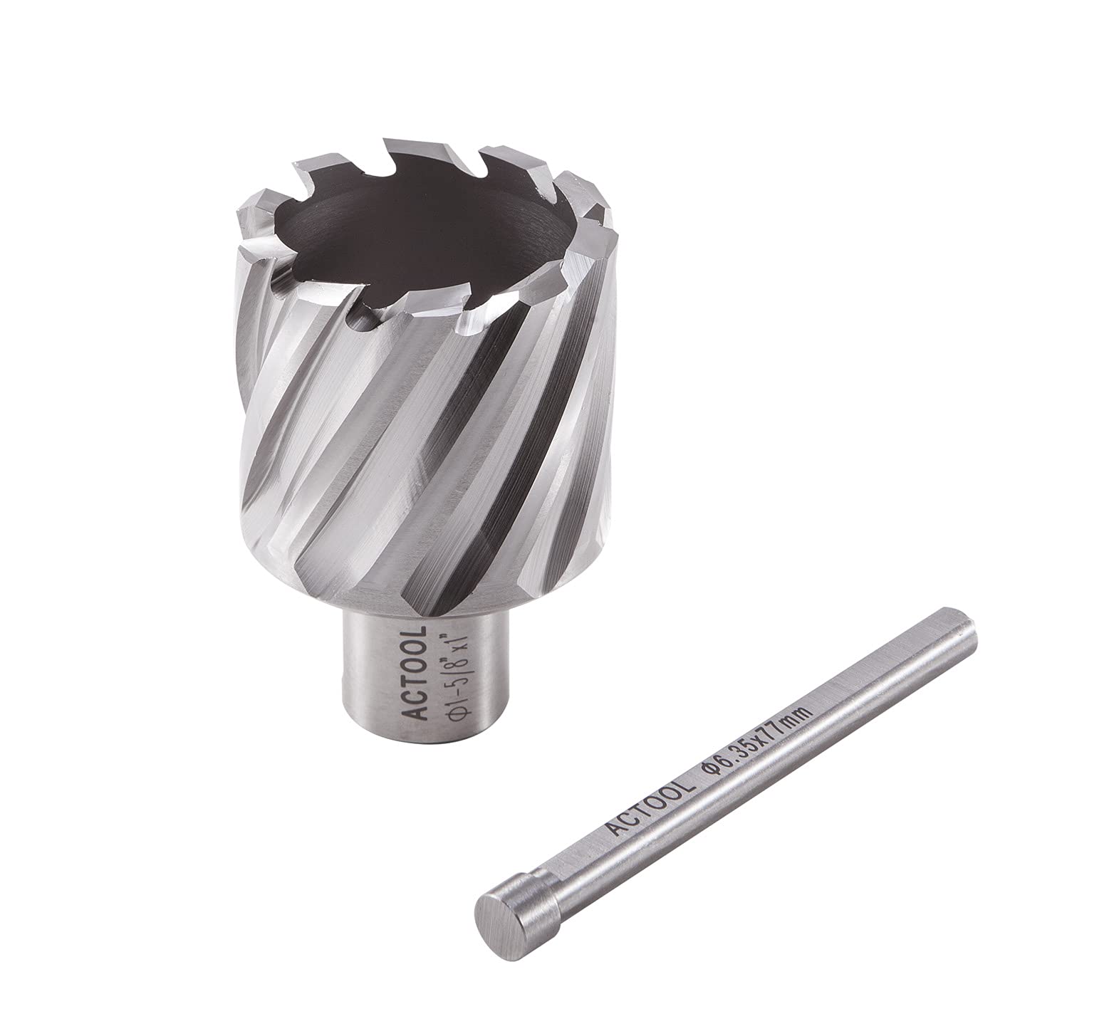 ACTOOL 1-5/8" Diameter × 1" Depth of Cut HSS ANNULAR Cutter with 3/4'' Weldon Shank