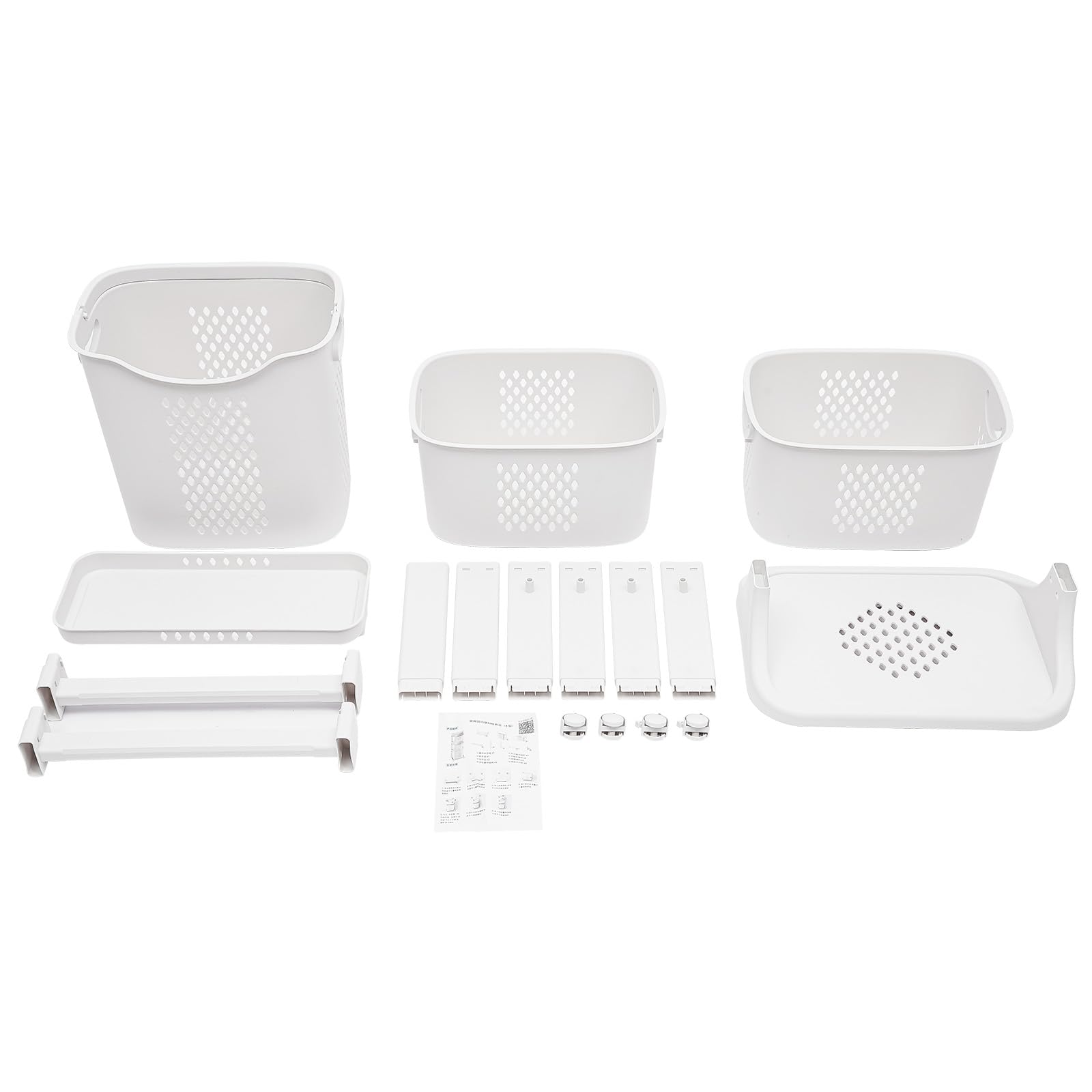 3 Layer Storage Basket 360° Rolling Laundry Basket Bathroom, Multi-layer Clothes Organizer Basket for Kitchen,living Room and Bathroom 16.92 * 12.99 * 42.91"