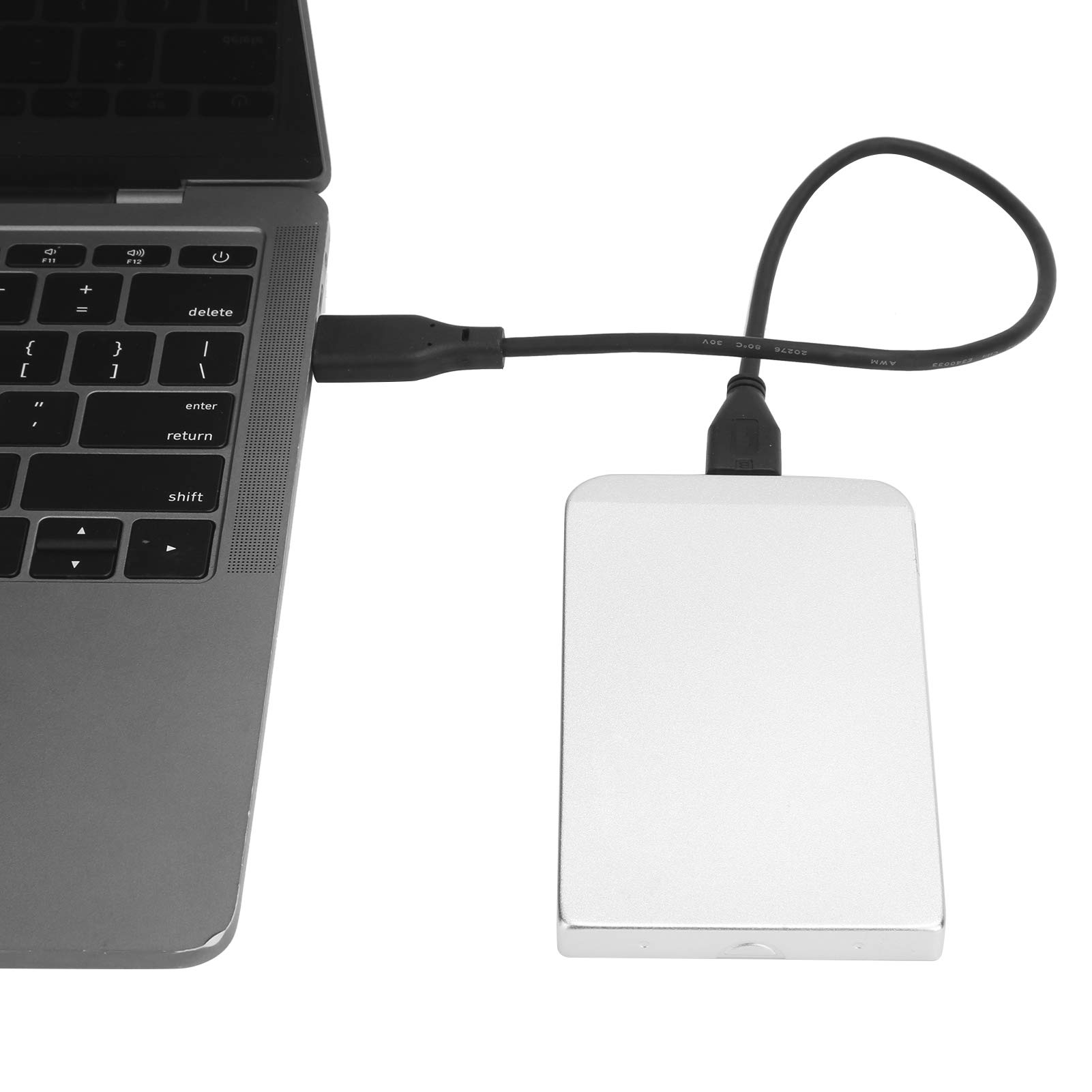USB to 3.0 2.5 Inch Portable Mobile Hard Drive, 80G 120G 250G 320G 500G 1TB 2TB Universal External Hard Drive for Computer Monitors and Laptop, Silver(320G)
