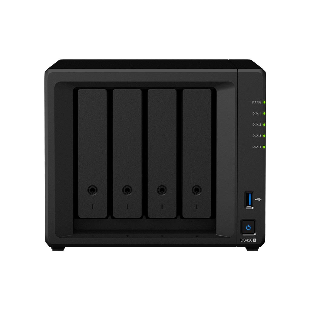 Synology DiskStation DS420+ NAS Server for Business with Celeron CPU, 6GB Memory, 16TB HDD Storage, DSM Operating System