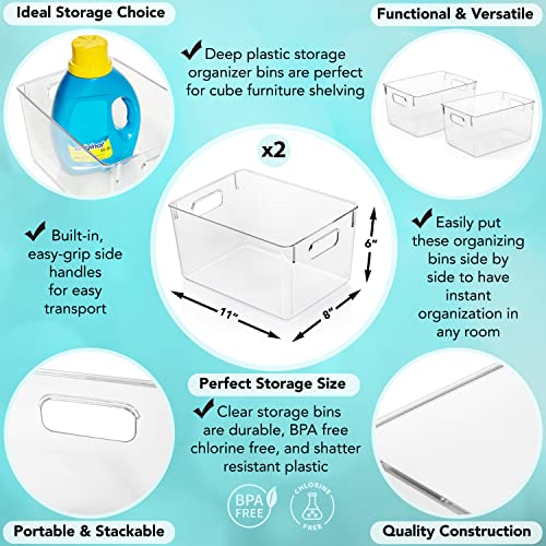 ClearSpace Plastic Storage Bins β Perfect Kitchen Organization or Pantry Fridge Organizer, and Bins, Cabinet Organizers