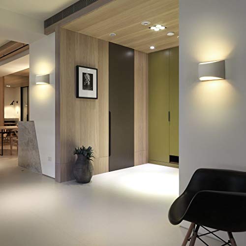 BAUFAS Motion Sensor LED Wall Lighting Sconce, 7W Warm Light Outdoor Waterproof Wall Lamp, Motion Detector Garden/Hallway/Pathway Porch Light