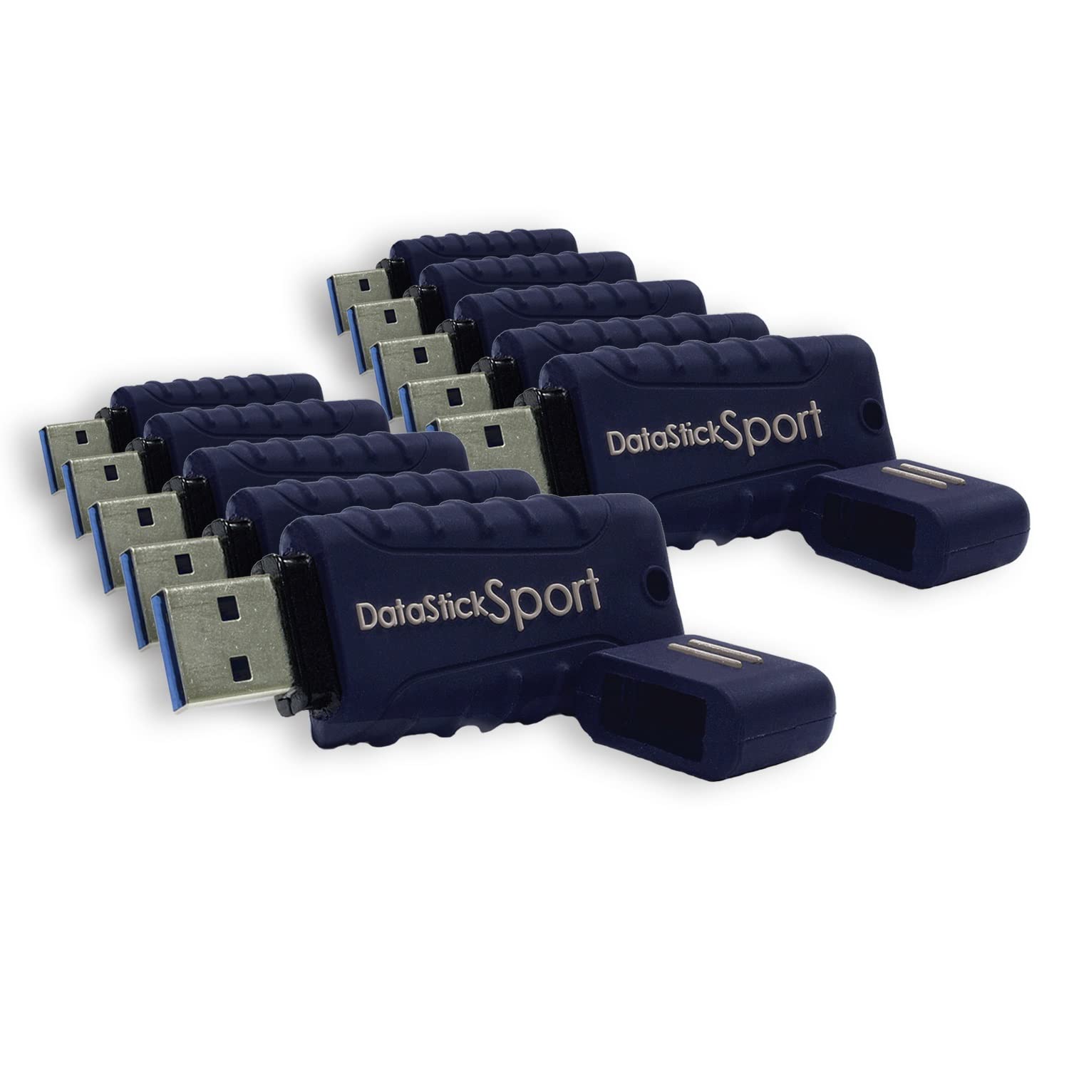 Centon Electronics MP Essential USB 3.2 Gen1 DataStick Sport Flash Drive, 32 GB, 10 USB Flash Drives, 10 Bulk Pack, Navy Blue