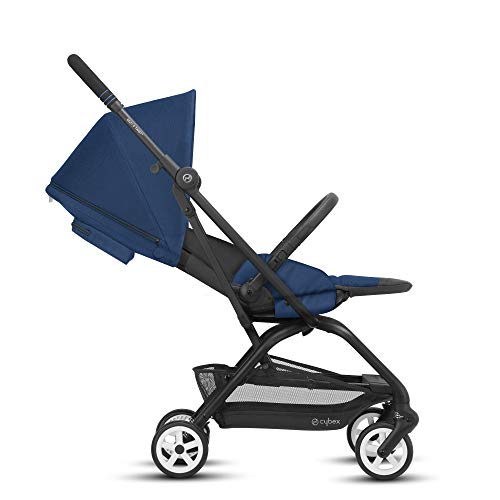 CYBEX Eezy S Twist 2 Stroller, 360° Rotating Seat, Parent Facing or Forward Facing, One-Hand Recline, Compact Fold, Lightweight Travel Stroller, Stroller for Infants 6 Months+, Navy Blue