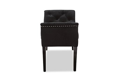 Baxton Studio Herblay Bench, Black