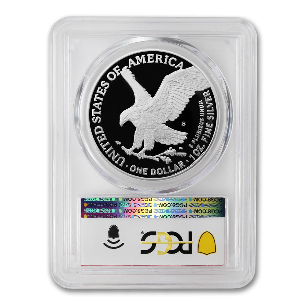 2023 S 1 oz Proof American Silver Eagle Coin PR-70 Deep Cameo (First Strike - Struck at the San Francisco Mint) $1 PCGS PR70DCAM