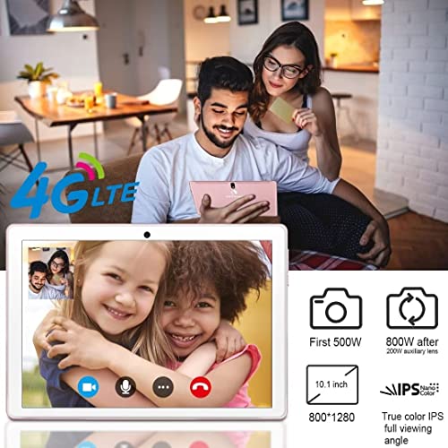 AOYODKG Android 10.0 Tablet 10 Inch, 4GB RAM + 64GB ROM + 128GB Expand, Quad-Core 1.8Ghz Processor, 13MP Dual Camera, OTG, 2 in 1 Tablet with 4G LTE & 2.4G WiFi Tablet PC - AYO A22