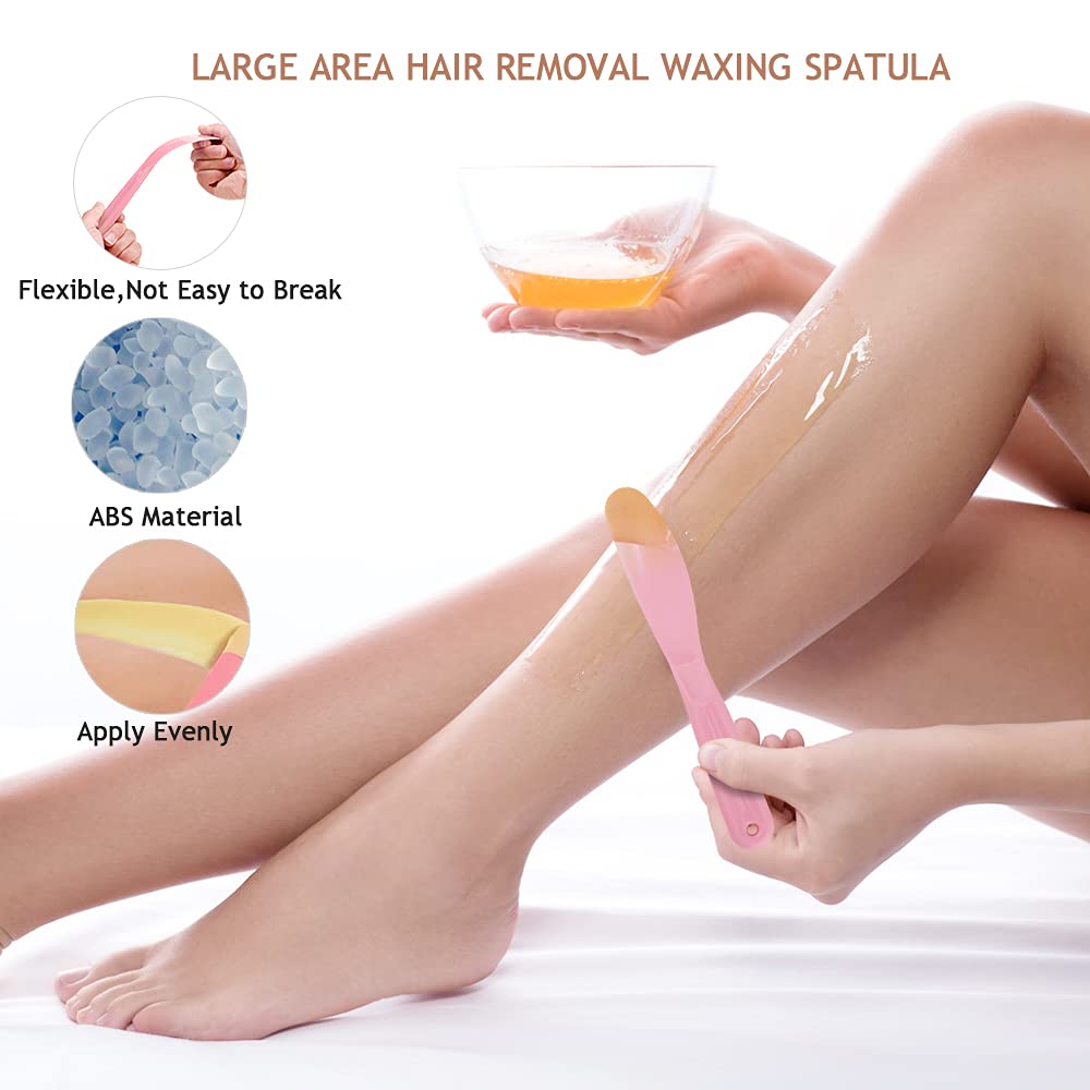TCJJ 16PCS Silicone Wax Spatulas for Beauty Reusable Wax Sticks Hair Removal Waxing Applicators Large Small Area Scraper for Body Waxing