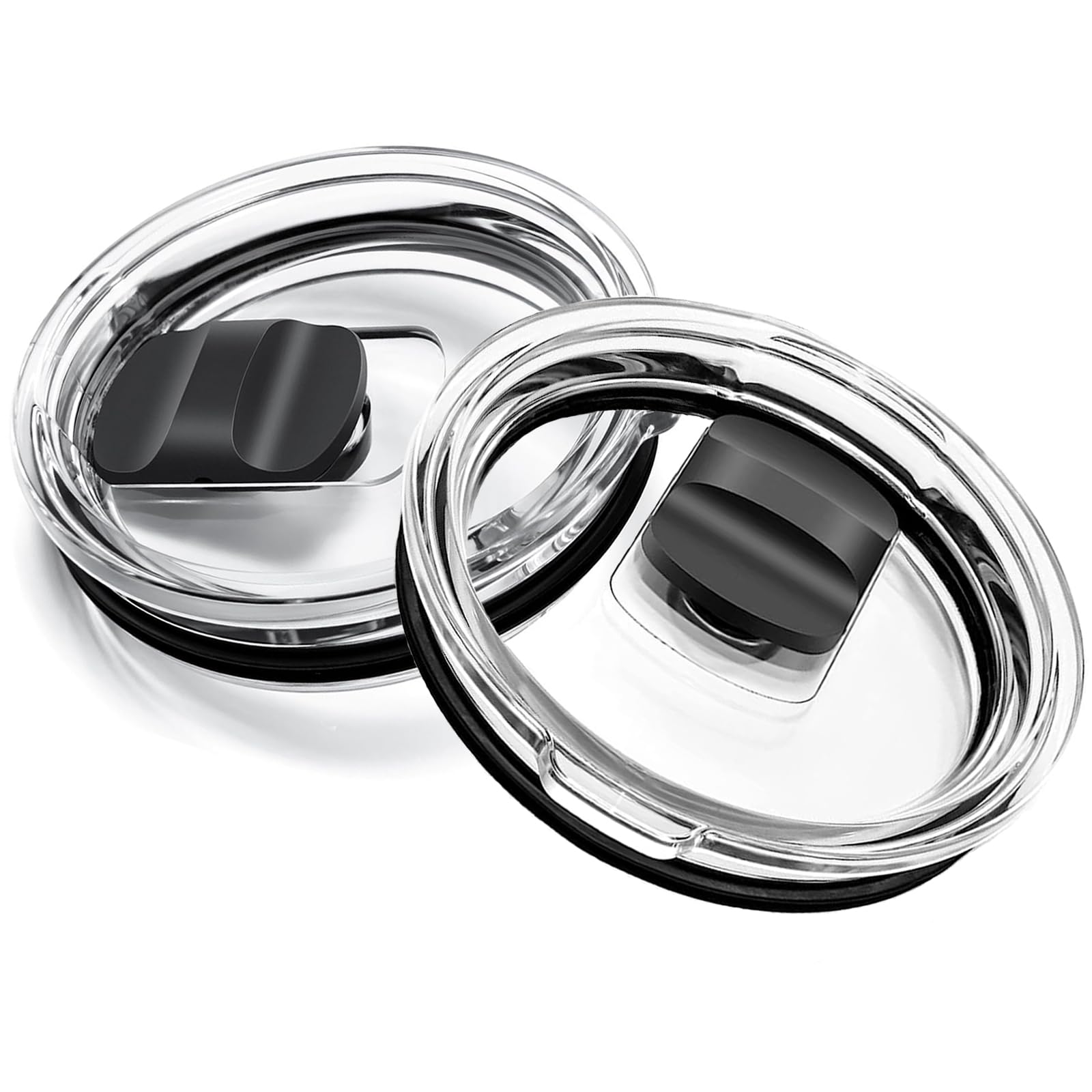 20 oz Tumbler Lid,with Magnetic Slider Switch, Replacement Lids Compatible for YETI 20 oz Tumbler, 10/24 oz Mug and 10 oz Lowball,2 Pack Travel Spill Proof Cup Lids Covers BPA Free