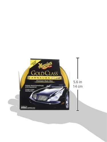 Meguiar's Gold Class Carnauba Plus Premium Paste Wax Bundle With Foam Pad & Microfiber Cloth (3 Items)