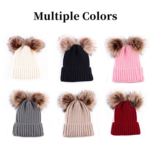 Baby Winter Warm Hat, Baby Newborn Knit Hat Infant Toddler Kid Crochet Hat Beanie Cap Beige