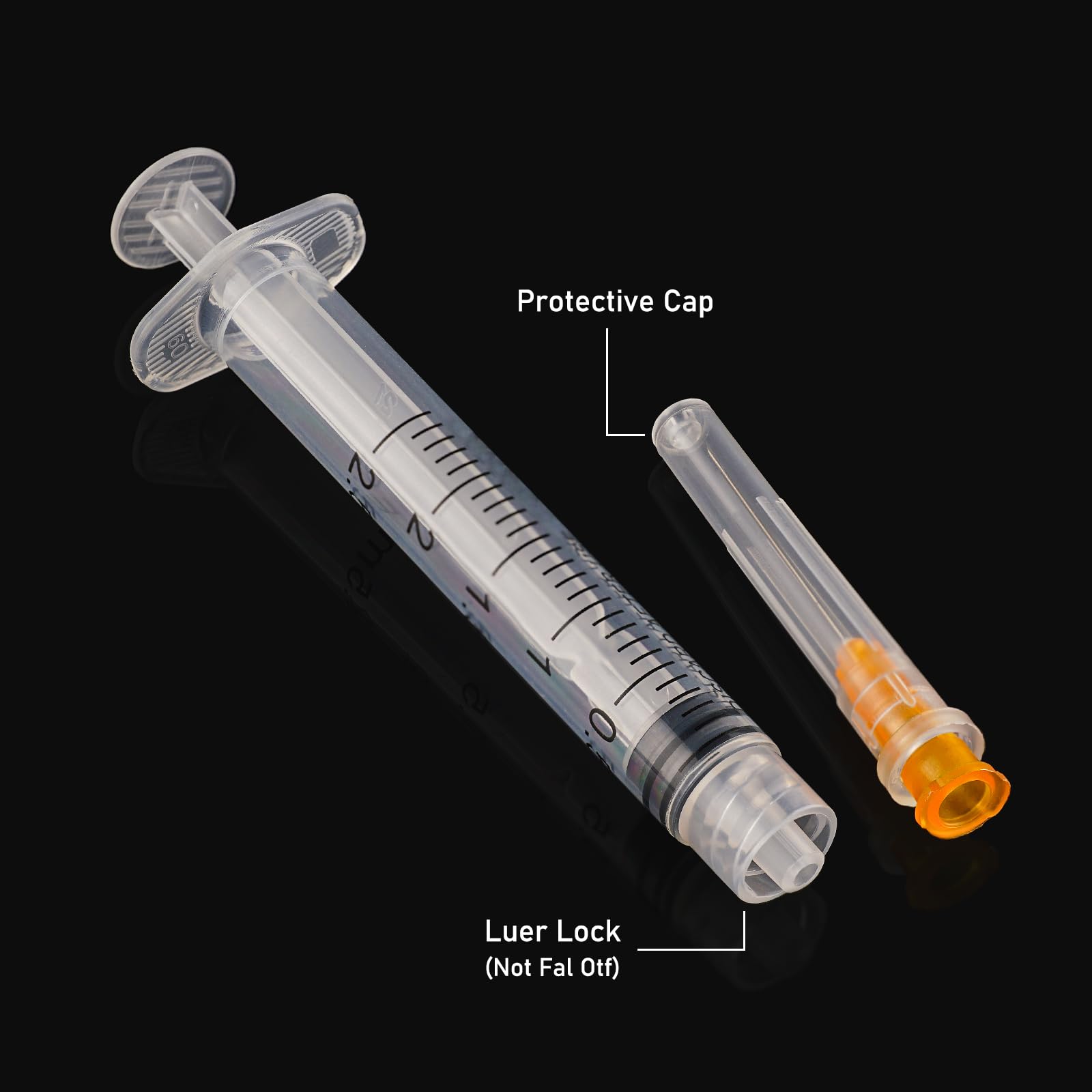 1ml Syringe with 25gauge 1 inch, Disposable Individually Wrapped 100Pack