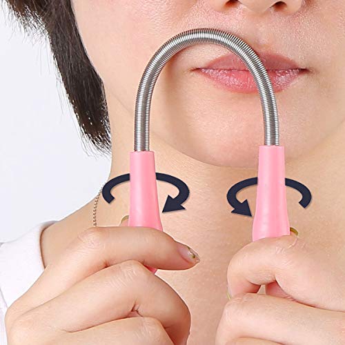 Dr.Nail Facial Hair Remover for Women,3Pcs Hair Remover Spring Threading Tool (purle)