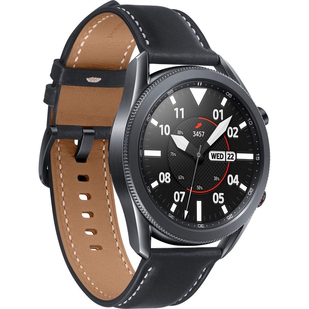 SAMSUNG Galaxy Watch3 GPS Smartwatch (Bluetooth/LTE, 45mm, Mystic Black) (Renewed)