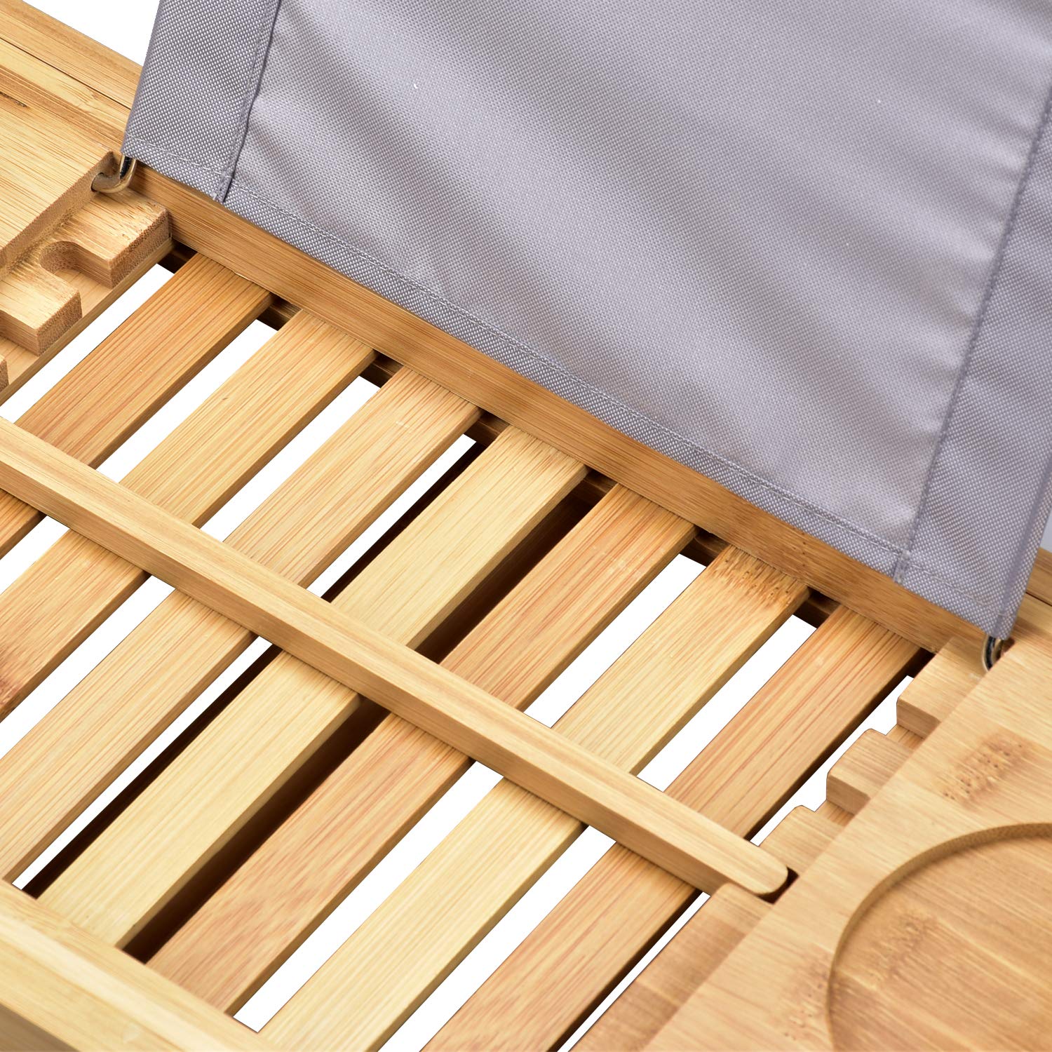 Sen Yi Bao Luxury Bathtub Caddy Tray,Bamboo Bathtub Tray Caddy - Wood Bath Tray Expandable,Can be Placed Book and Integrated Tablet Smartphone and Wine Holder - Gift Idea for Loved Ones