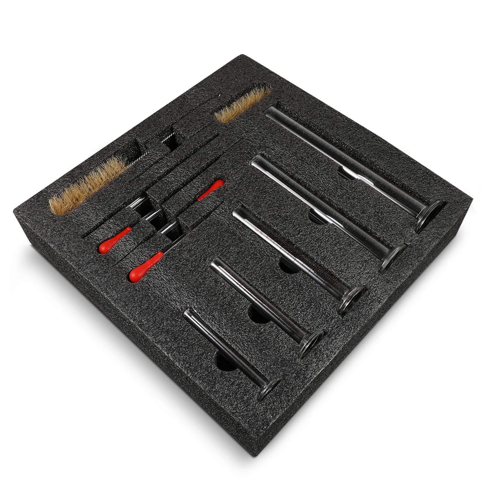 Glass Graduated Measuring Cylinders Set 5ml 10ml 25ml 100ml Thick Lab Cylinders 3 Droppers 2 1 Stirring Rod Cylinders Set