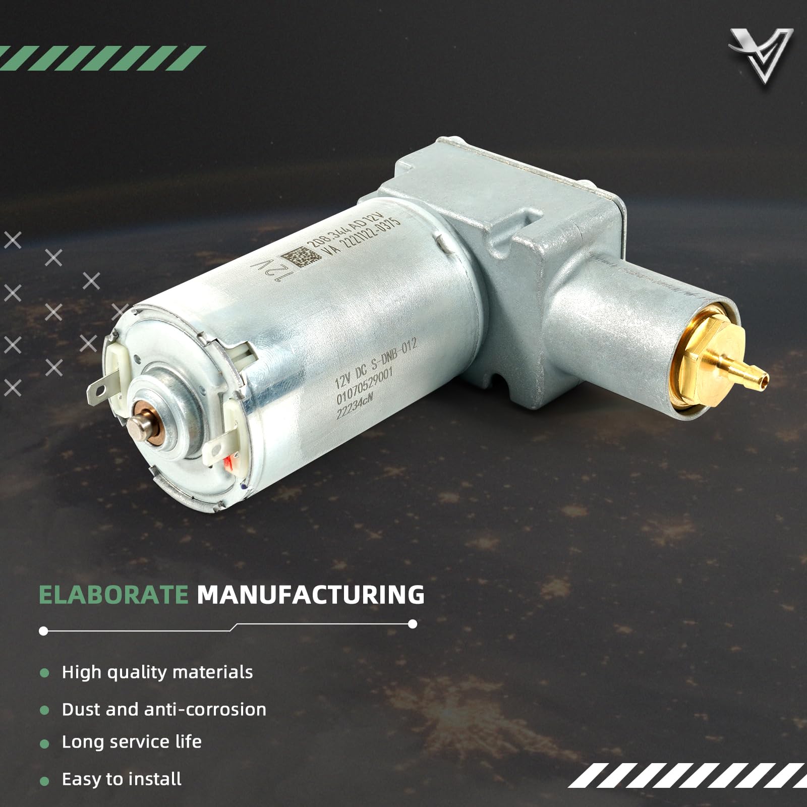 VORGENS Air Seat Compressor 12V GR1220254 Fit for Grammer Chicago Maximo Actimo Primo Compacto MSG93 MSG95 MSG97 MSG75 Driverseat Air Ride Compressor-Tractor Seat C12V