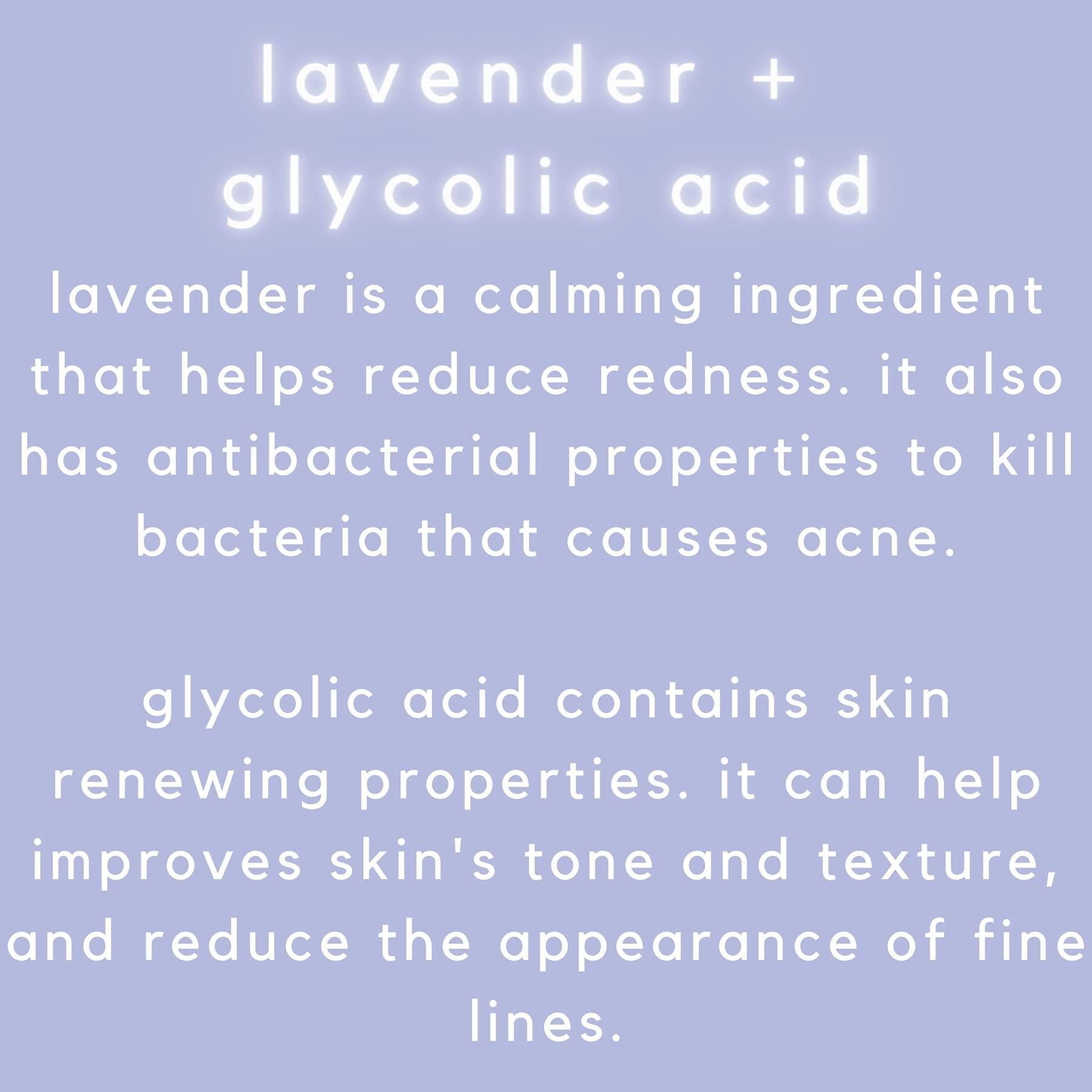 Sun + Moon Lavender Face Mask Gel Type Night Pore Calming Renewing Restoring Skincare Glycolic Acid - 5.1 oz