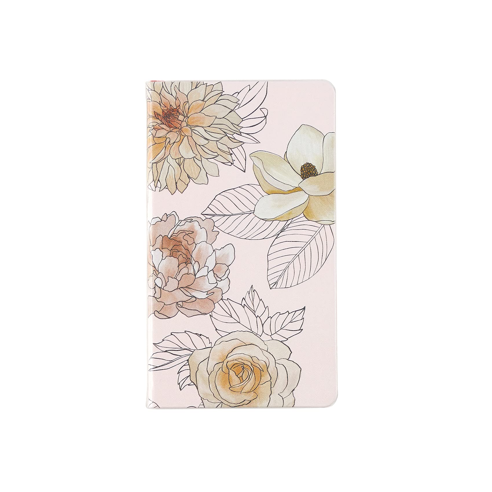 12 Month Pocket Planner ( Jan 2022 - Dec 2022 ) - Flora Blush. Vegan Leather. 80 lb. Thick Paper. Dated Monthly and Weekly Horizontal Spreads and Notes Pages by Erin Condren.