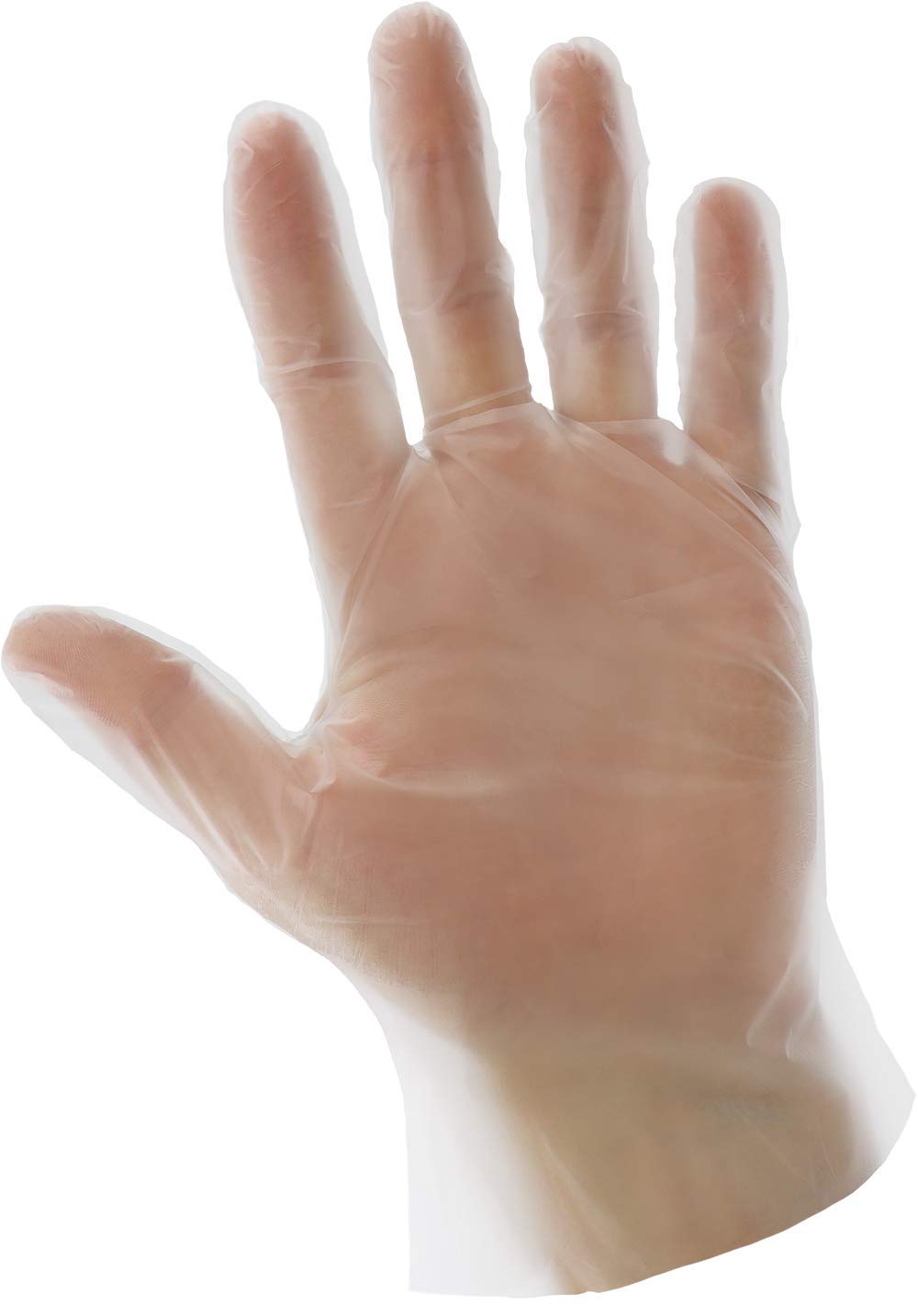 Global Glove 8600PF Thermoplastic Elastomer (TPE) Powder-Free, Clear, 2 Mil, Smooth Finish, 10-Inch Disposable Gloves (Large) - Box of 200