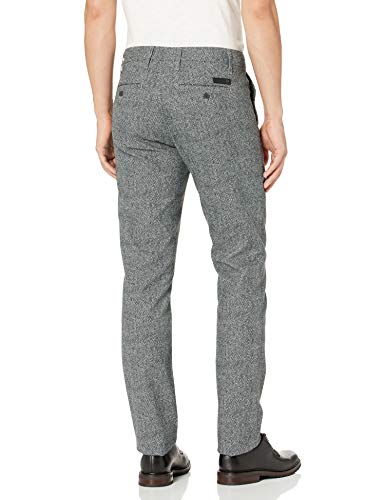 AG Adriano Goldschmied Men's The Marshall Slim Fit Stretch Moleskin Chino Pant, Civil Herringbone Pure Black, 33