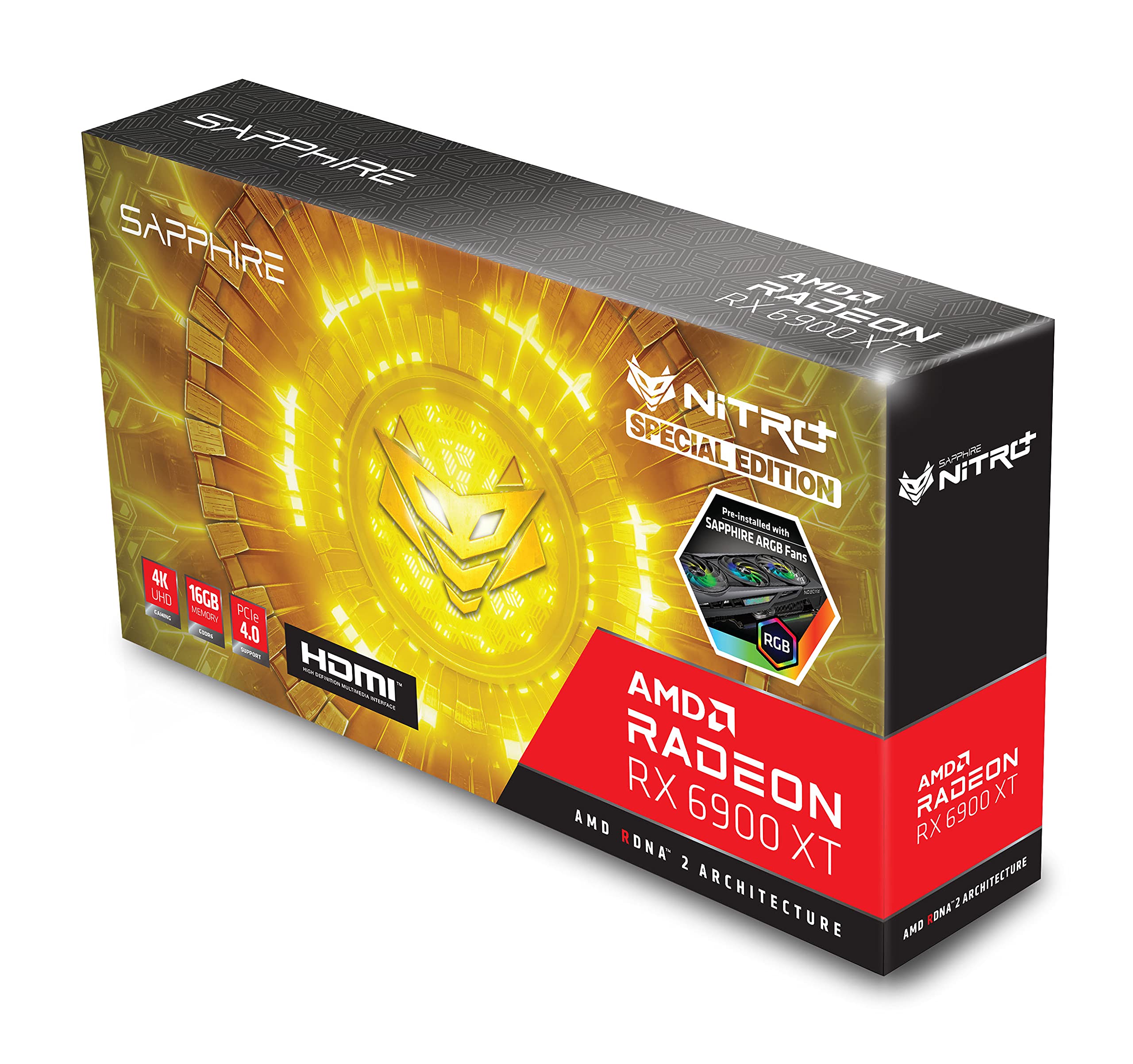 Sapphire 11308-03-20G Nitro+ AMD Radeon RX 6900 XT Special Edition PCIe 4.0 Gaming Graphics Card with 16GB GDDR6