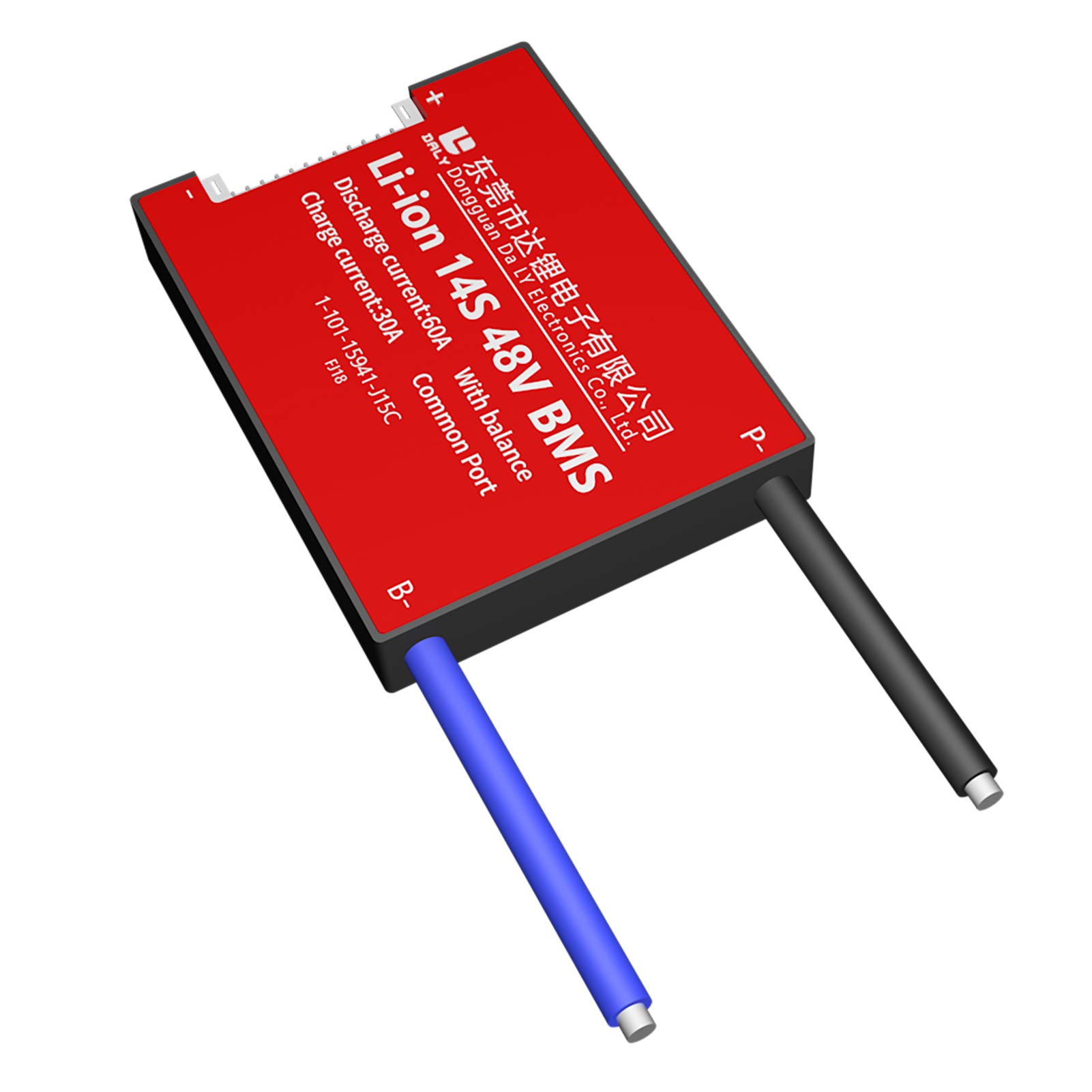 DALY BMS 14S 48V 60A Li-ion 3.7V Battery Protection Module PCB Protection Board with Balance Leads Wires BMS for 18650 Battery Pack 48V