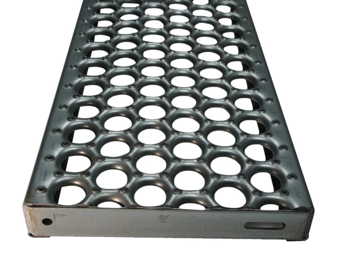 61G13122-36TRD Perf-O Grip 13 Gauge Pre-Galvanized Steel Safety Grating, 36" Width x 2" Height x 12" Depth