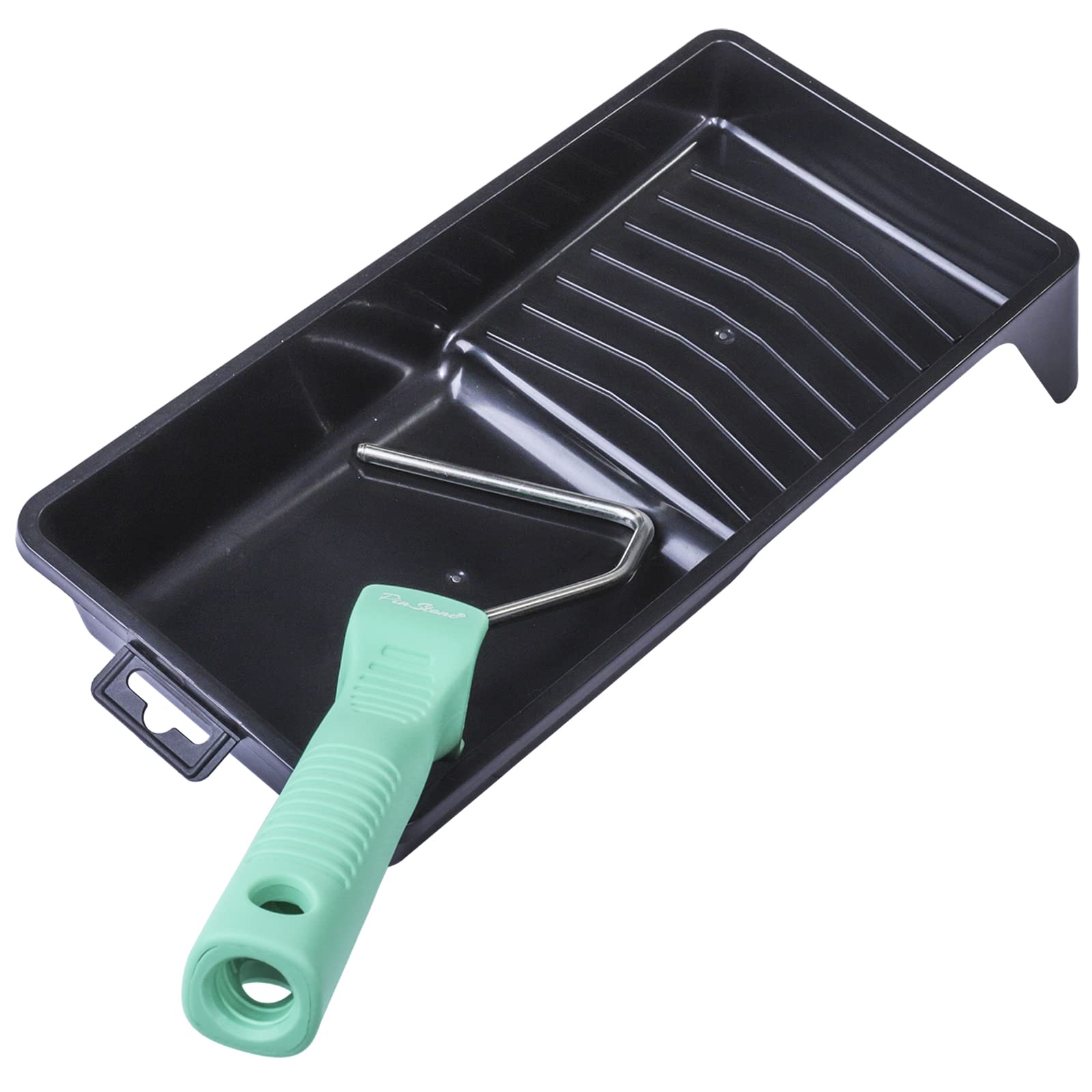 4 inch Small Paint Roller Tray Set, PinStone 12pcs 4" Mini Paint Roller with Extension Threads, 10 Microfiber Covers & Paint Preservation Tray Lid, Mini Rollers for Painting Walls, Cabinets, Touch-ups
