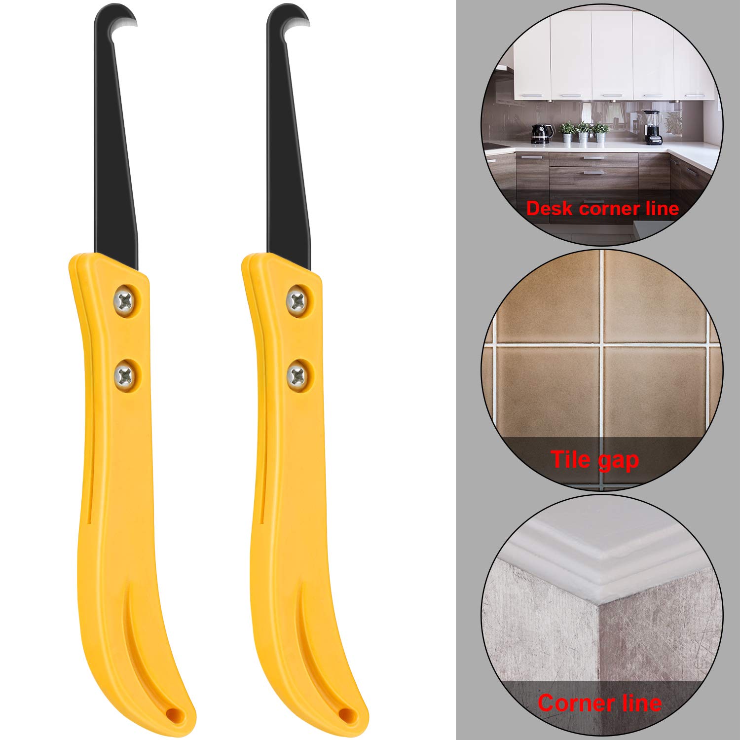 22 Pieces Grout Remover Tool - 2 Grout Saw and 20 Grout Saw Knife, Grout Removal Knife, Edges Caulking Tool Kit, Caulking Edge Tool