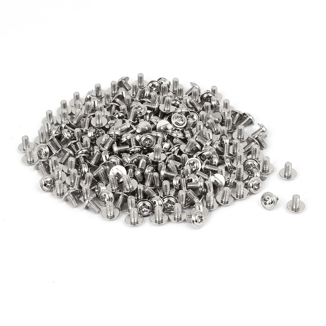 Aexit Computer PC Cleaning & Repair Case Nickel Plated Phillips Washer Motherboard Screw Computer Screws PWM3x5mm 300pcs
