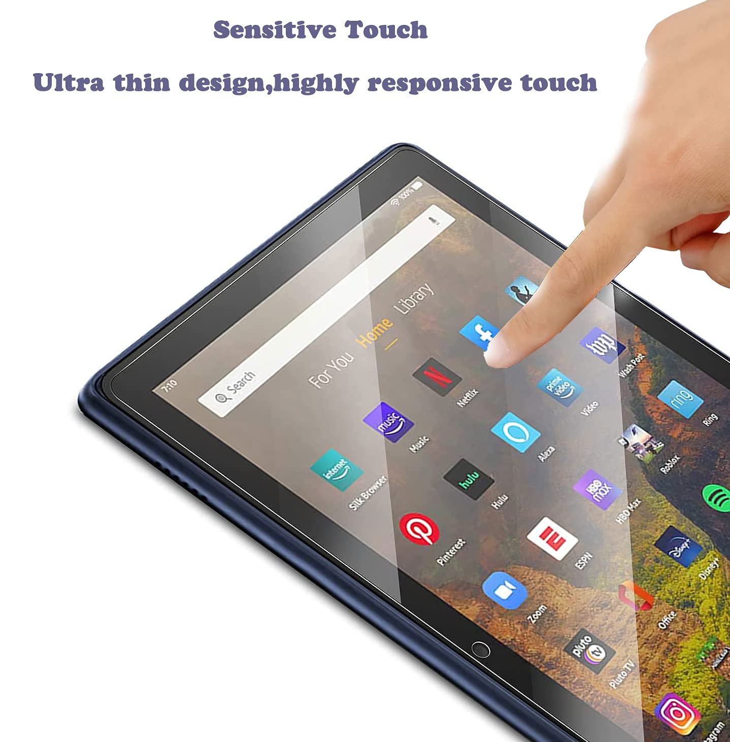 TiKeDa (3 Pack) Designed for All-New Fire HD 10 / Fire HD 10 Plus Tablet 10.1 inch (13th/11th Generation, 2023/2021 Release) Screen Protector, Tempered Glass High Definition Clear Shield