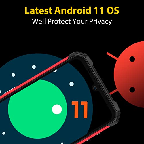 Ulefone Rugged Smartphone Unlocked, Armor 8 4GB + 64GB Android 11, 16MP Triple Waterproof Camera, IP68/IP69K Durable, 6.1 inch HD+, 4G Dual SIM, 5580mAh Battery, NFC, OTG, Fingerprint Face ID, Black