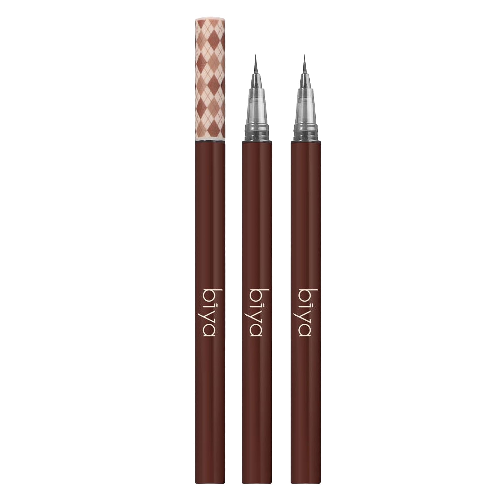 2 Packs Waterproof Eyebrow Pencil Light Brown and Grey Brown Liquid Brow Pen Soft Fine Tip Eyebrow Liner Smudge Proof Natural Look Long-Lasting