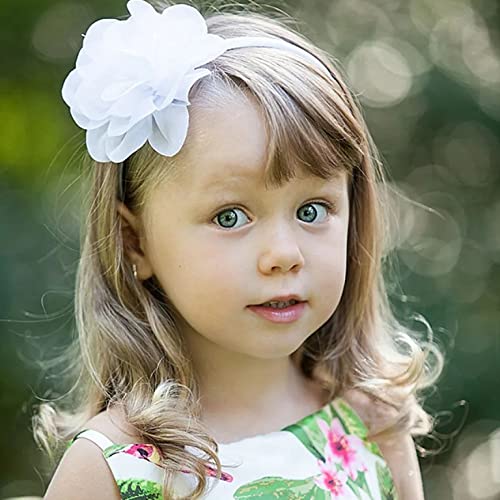 DED 30PCS Girls Headbands Chiffon Flower Bows Soft Strecth Bands Hair Accessories for Newborns Infants Toddlers and Kids