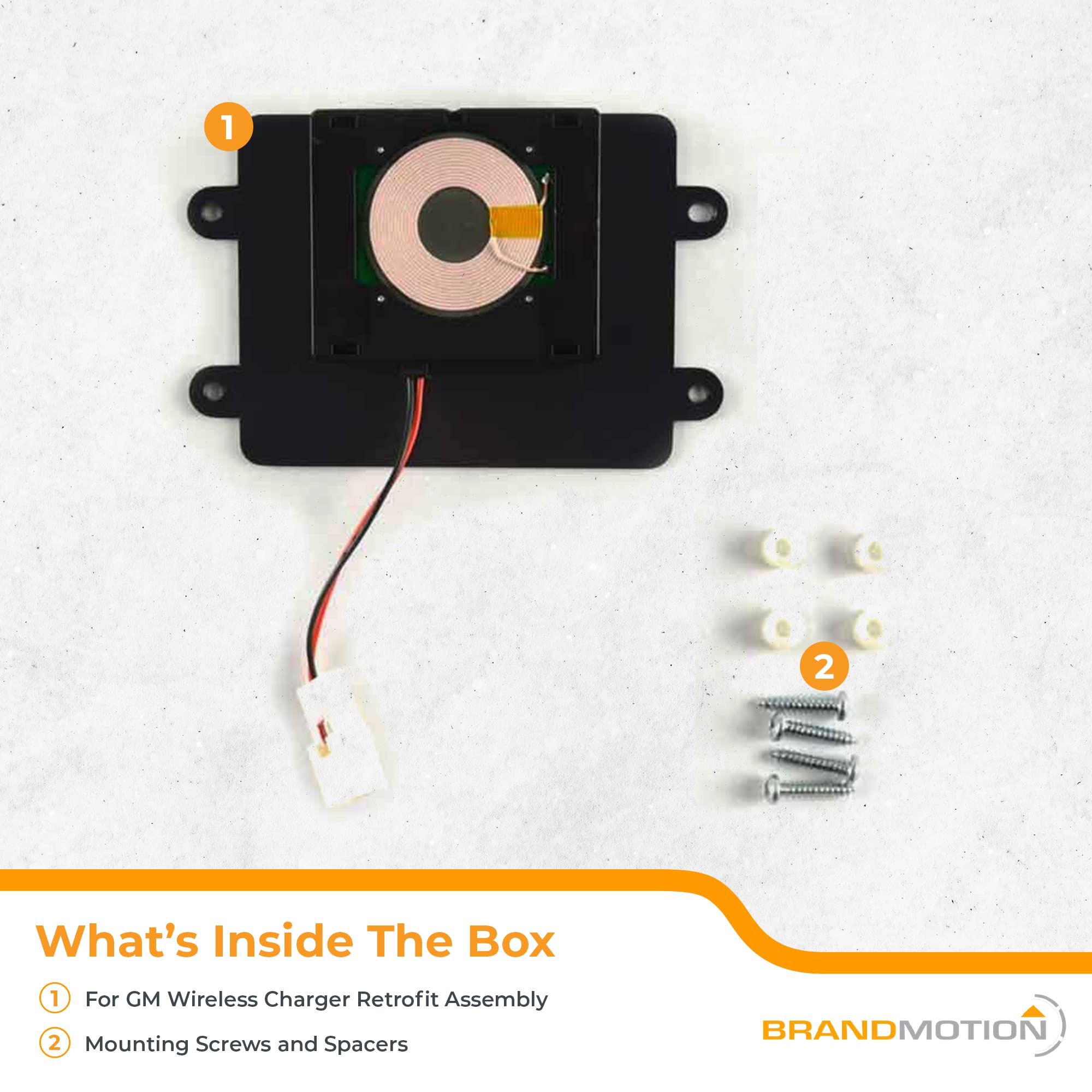 Brandmotion GM Retrofit Certified Qi Wireless Charging Repair Kit (2015-2018) - Connects to Factory Plugs Reuses Vehicles Original Charging Pad - Compatible with iPhone 8 or Newer / Android Comparable