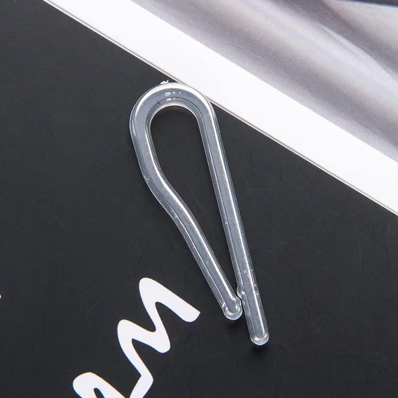 2.2inch/55mm 100Pcs Transparent Plastic U Shape Alligator Clips with Teethless, Clear Shirt Clips for Shirt Folding tie Socks Pants Fixed Clothes in Place