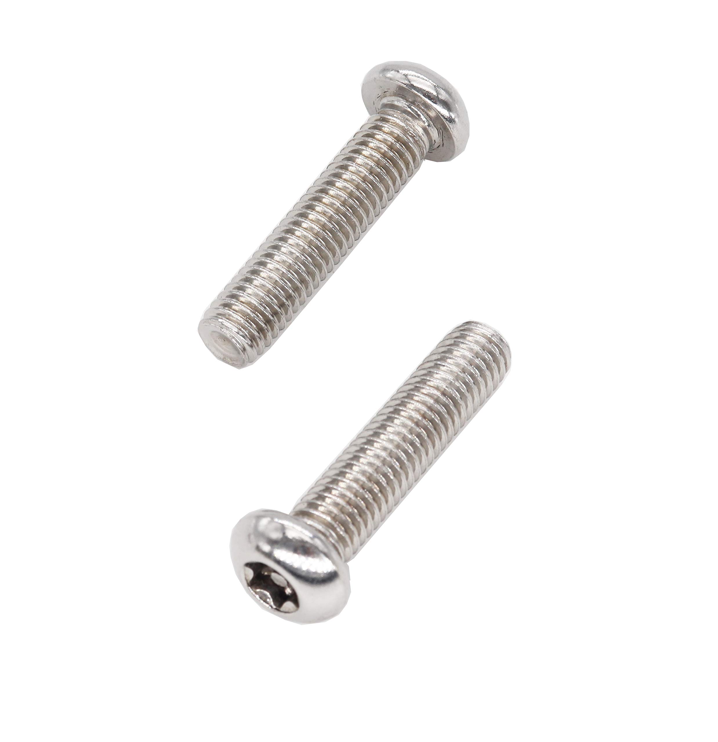 cSeao 10pcs M8 25mm Torx in Pin Button Head Security Screws, Tamper Proof Screws, Plain Finish, 18-8 / A2-70 304 Stainless
