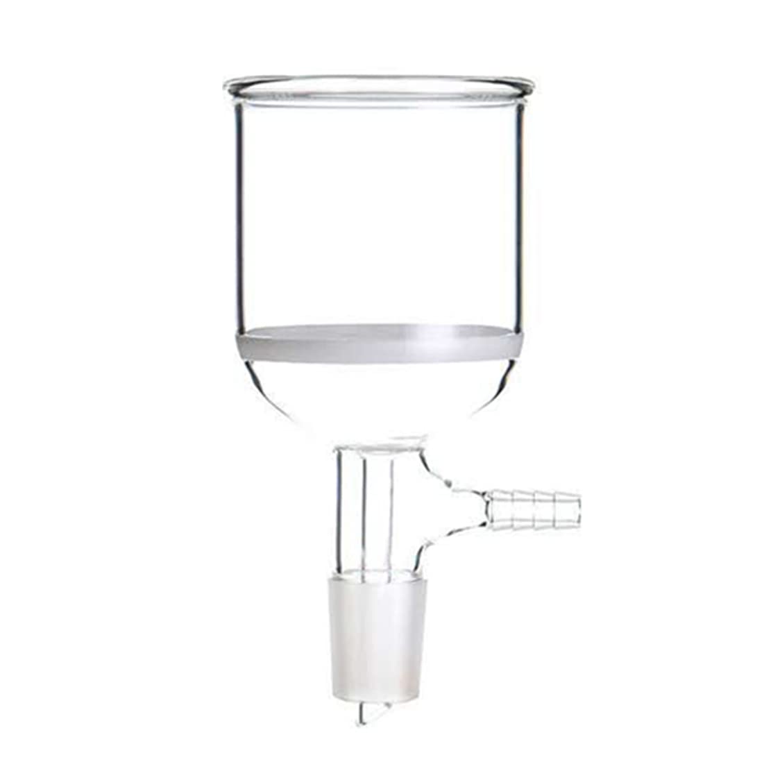 Deschem 24/29 Glass Buchner Funnel with Core Sand Disk Coarse Filter and Filtering Vacuum Adapter