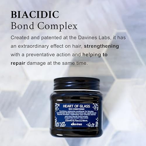 Davines Heart of Glass Rich Conditioner for Blonde Care, 8.76 oz.